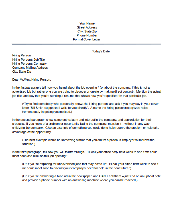 15+ Formal Letter Formats - PDF, DOC, Apple Pages, Google Docs