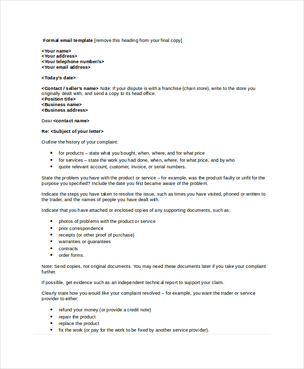 15+ Formal Letter Formats - PDF, DOC, Apple Pages, Google Docs