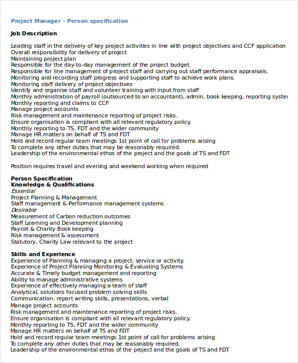 19+ Job Description Templates - PDF, Docs