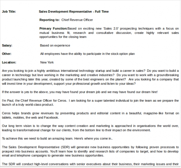 19+ Job Description Templates - PDF, Docs