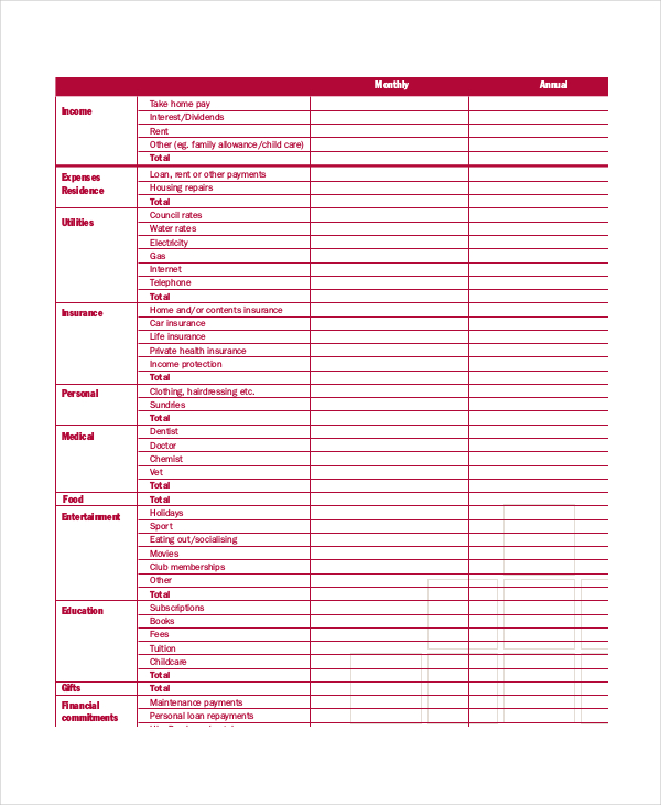 19 Simple Budget Planner Templates Word PDF Excel