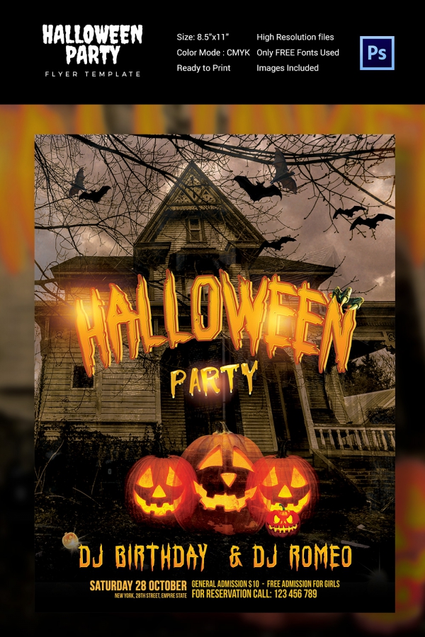 63 Halloween Templates Editable PSD AI EPS Format Download