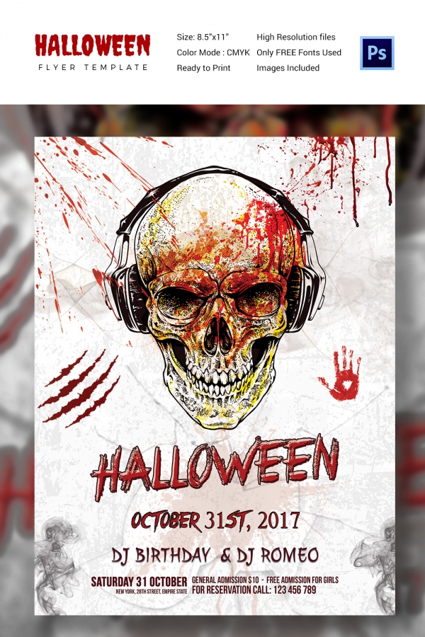 7 Halloween Flyer Templates PSD Word Publisher Format Download