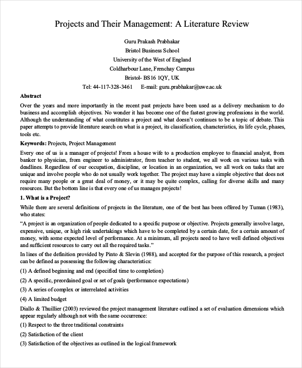 14+ Literature Review Examples