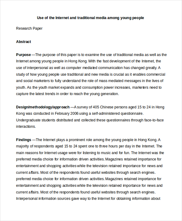 Literature Review For Research Paper Sample