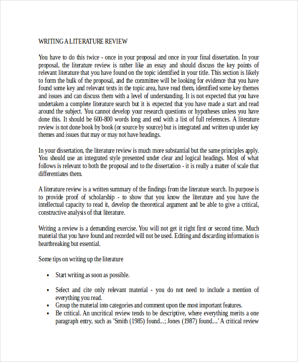 14+ Literature Review Examples