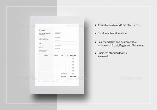 Cake Invoice Template - 12+ Free Word, PDF Documents Download