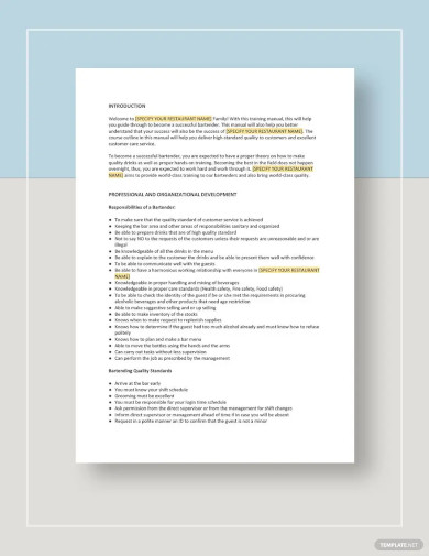 Word Manual Template - 33+ Free Word Documents Download