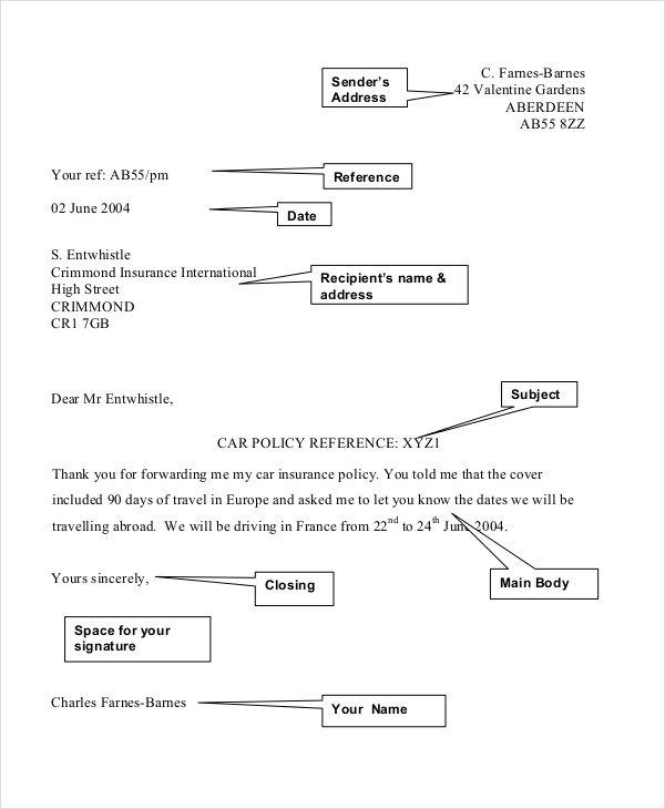 Business Letter Format - 17+ Word, PDF Documents Download