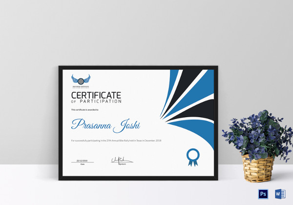 Bike Riding Certificate Template - 8+ Word, PDF, AI, InDesign Documents ...