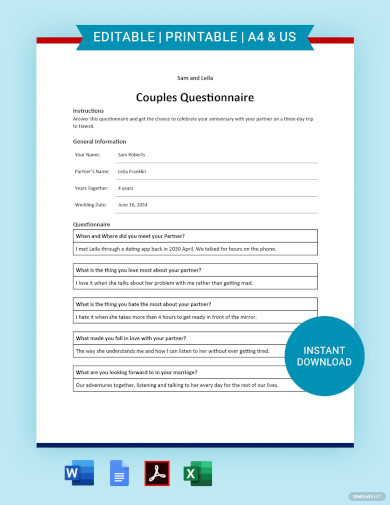 32+ Questionnaire Templates in Word Format