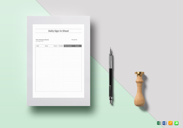 Sign In Sheet - 30+ Free Word, Excel, PDF Documents Download