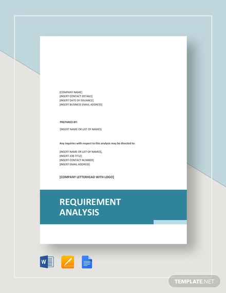 7+ Requirement Analysis Templates - Word, Docs, PDF