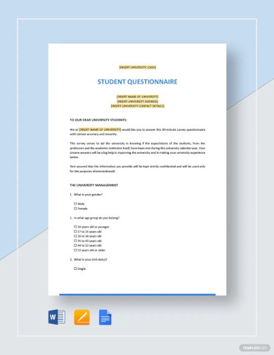 32+ Questionnaire Templates in Word Format