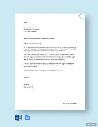 Welcome Letter Template - 13+ Free Word, PDF Documents Download