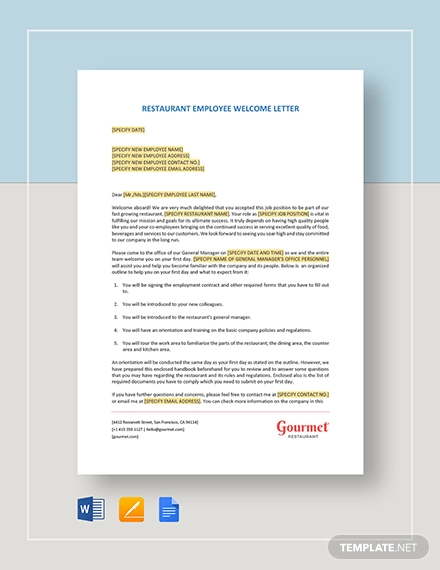 Welcome Letter Template - 13+ Free Word, PDF Documents Download