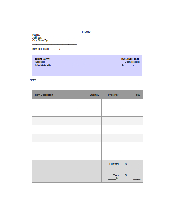 Receipt Template - 10+ Free Word, PDF Documents Download