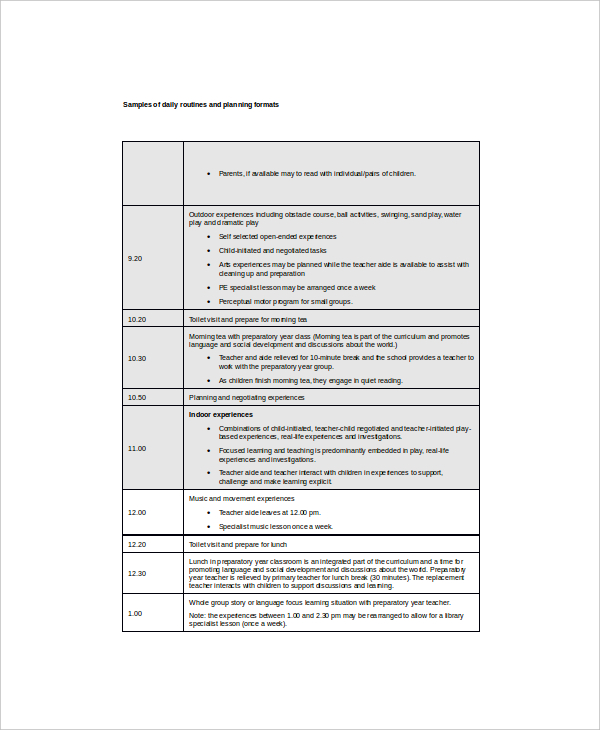 Daily Planner Template 8 Free Word PDF Documents Download