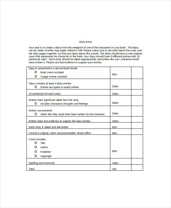 Word Diary Template - 9+ Word Documents Download