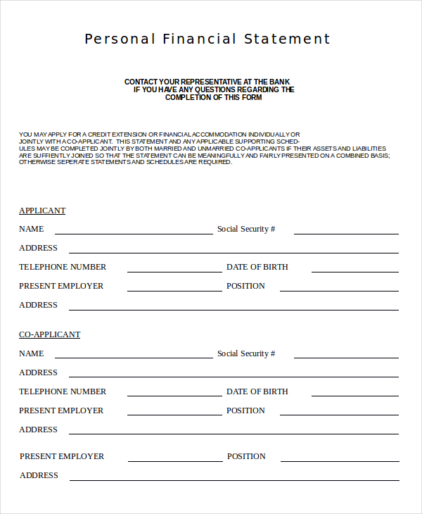 Statement Template - 32+ Word, Excel, PDF Documents Download