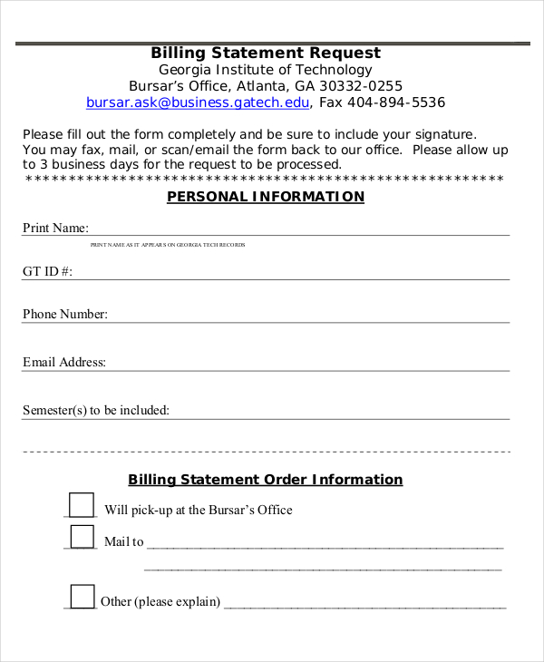 Statement Template - 32+ Word, Excel, PDF Documents Download