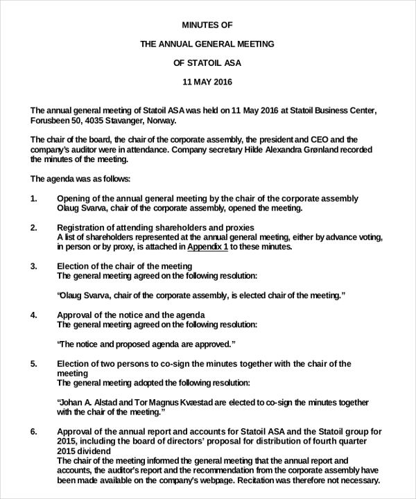 19 Board Meeting Minutes Examples Word Apple Pages Google Docs