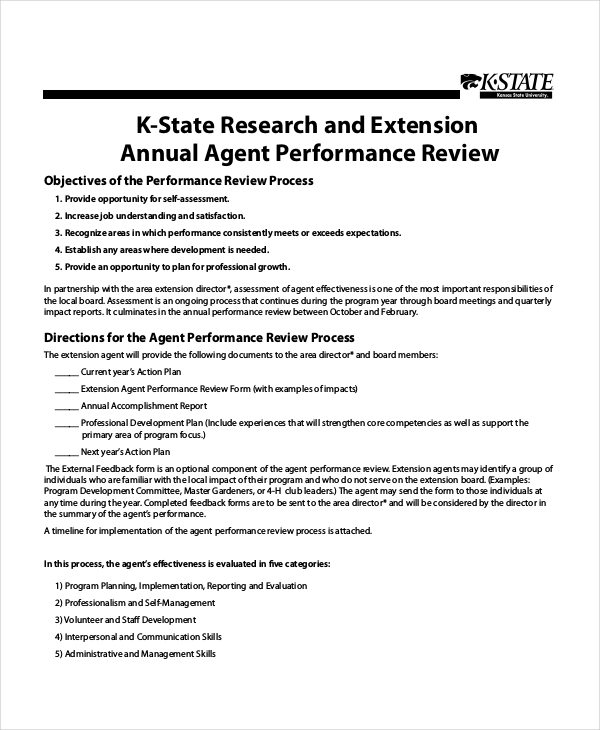 Performance Review Template - 11+ Free Word, PDF Documents Download