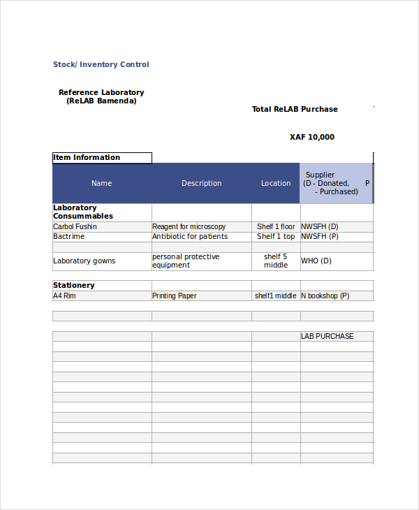 Free Stock List Template - 12+ Word, Excel, PDF Documents Download