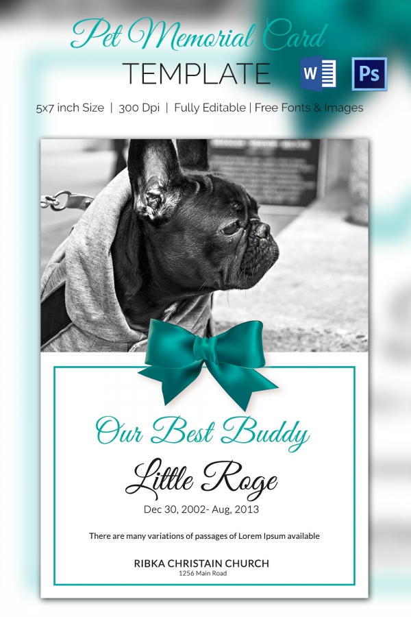 Free Pet Obituary Template