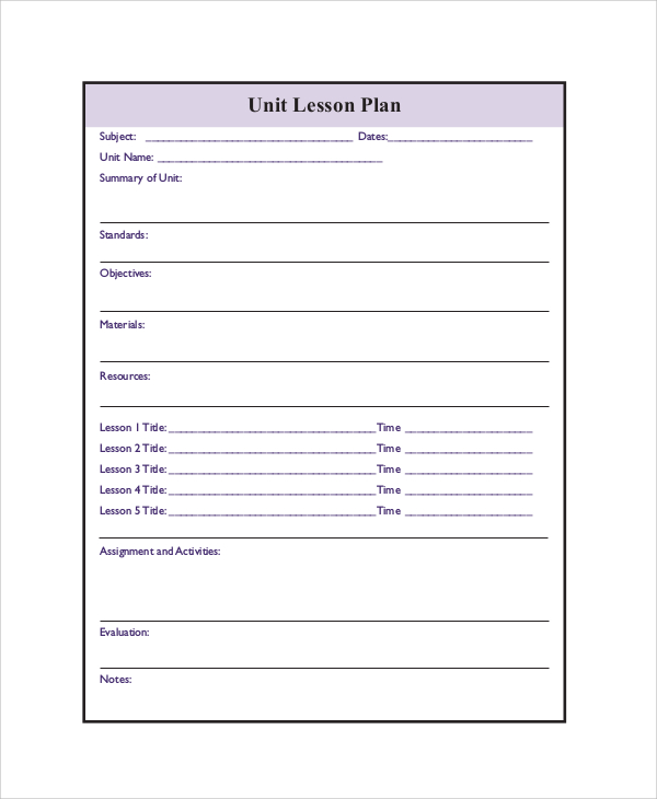 Lesson Plan Template 22 Free Word PDF Documents Download