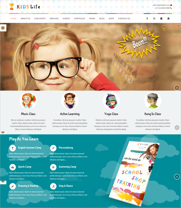 20+ Kids Website Themes & Templates