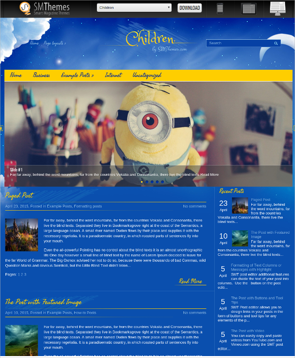 20+ Kids Website Themes & Templates