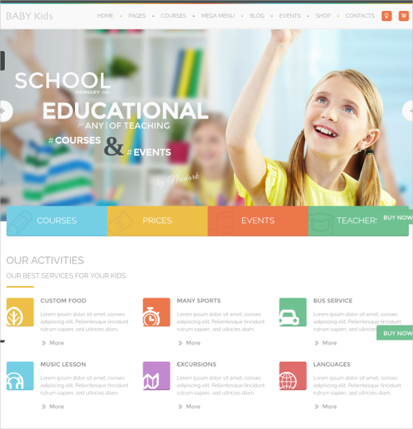 20+ Kids Website Themes & Templates