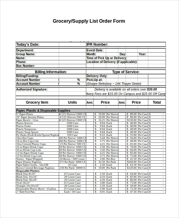 Excel Order Form Template 19 Free Excel Documents Download