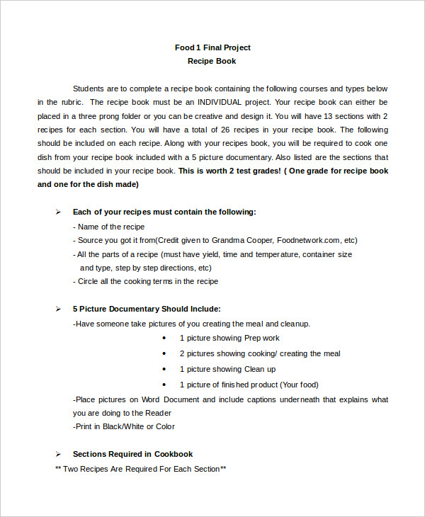 Word Recipe Template - 6+ Free Word Documents Download