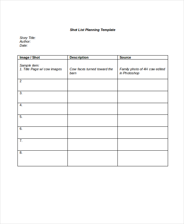 Word List Template - 8+ Free Word Documents Download