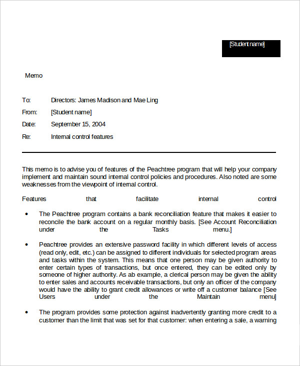 Memo Format 15 Free Word PDF Documents Download