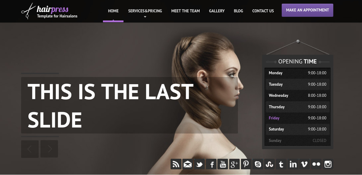 16 Hair Salon Website Templates Themes