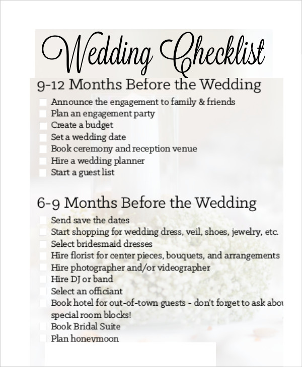 Simple Wedding Checklist 27 Free Word PDF Documents Download Simple Wedding Checklist 27 Free Word PDF Documents Download
