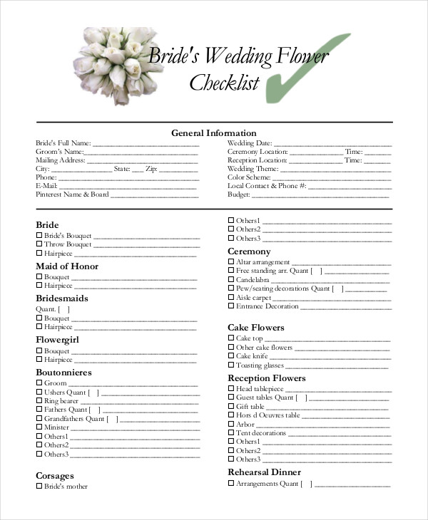 Simple Wedding Checklist 27 Free Word PDF Documents Download Simple Wedding Checklist 27 Free Word PDF Documents Download