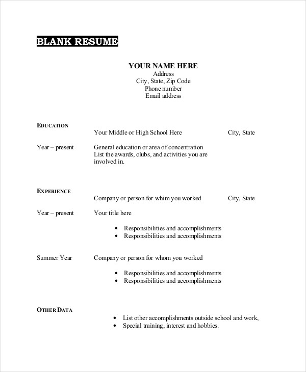 Free 10+ Best Resume Formats - DOC, PDF, PSD