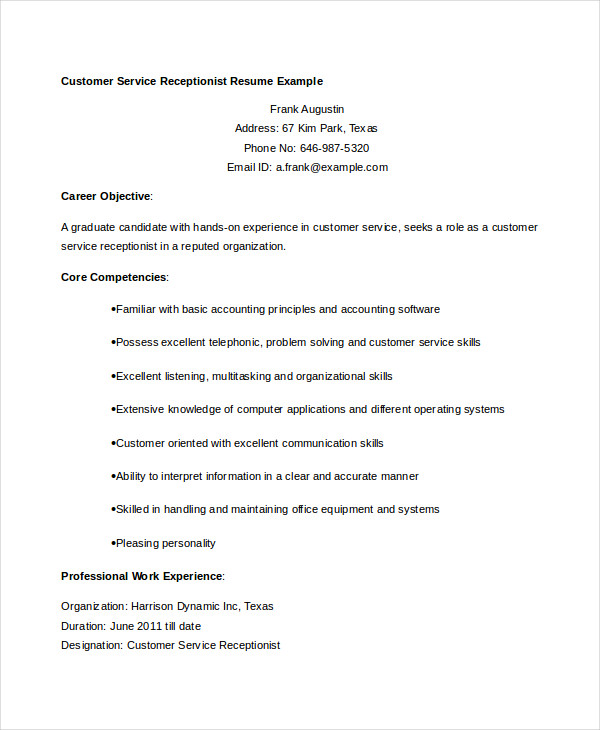 11+ Customer Service Resume Templates - PDF, DOC