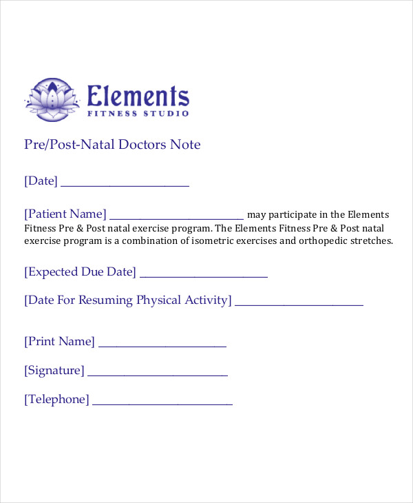 Doctors Note Template - 8+ Free Word, PDF Documents Download