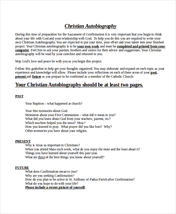 13+ Autobiography Examples - PDF, DOC