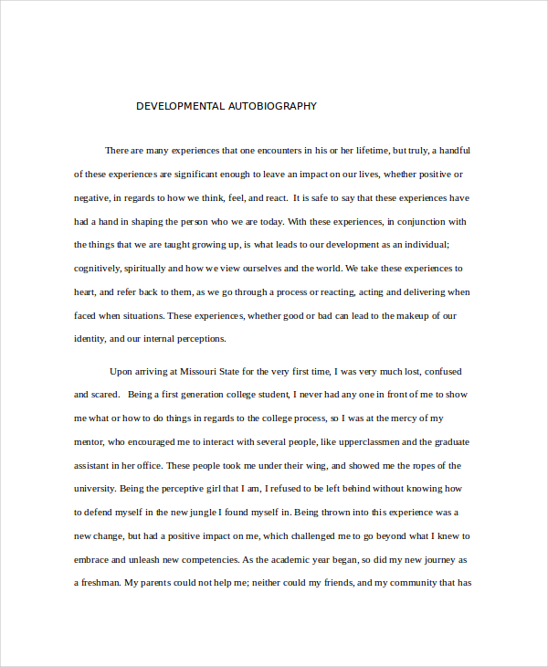 13+ Autobiography Examples - PDF, DOC