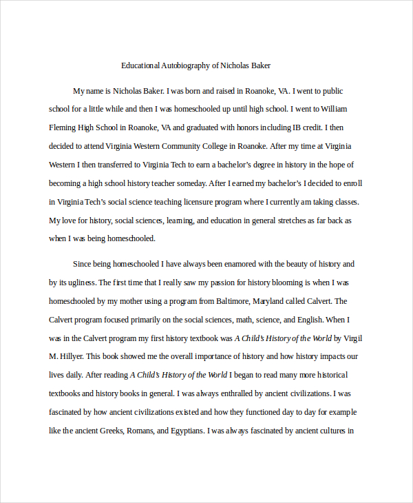 13 Autobiography Examples PDF DOC