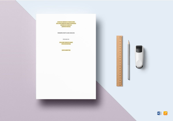 18+ Simple Root Cause Analysis Templates - Word, PDF