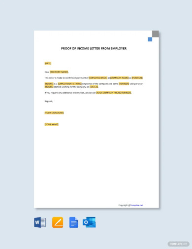 19+ Proof of Income Letters - PDF, DOC, Google Docs, Outlook , Apple Pages