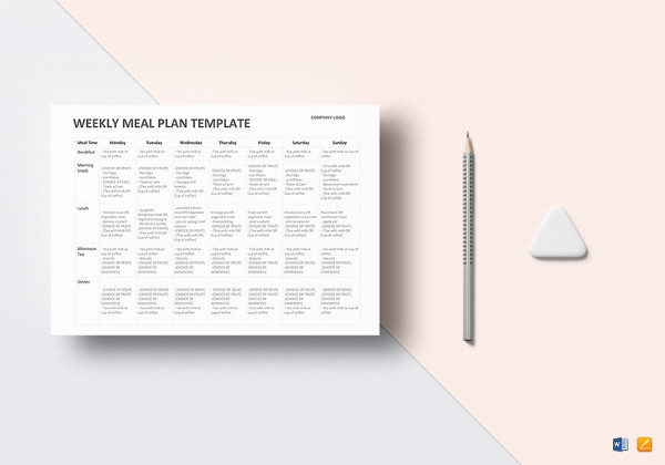 Weekly Meal Planner Template 9 Free PDF Word Documents Download