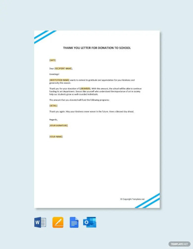 Donation Thank you Letter - 10+ Word, PDF Documents Download